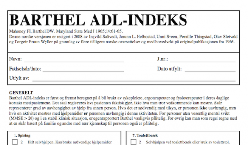 Skalaer og tester - Nasjonalt senter for aldring og helse