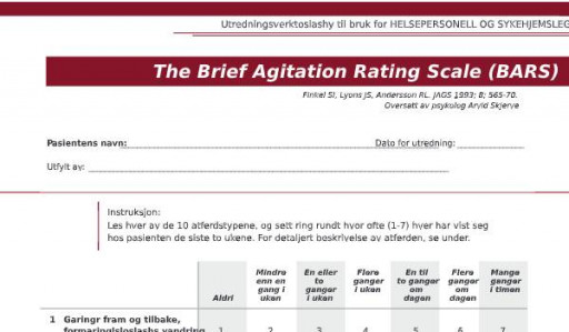 Skalaer og tester - Nasjonalt senter for aldring og helse
